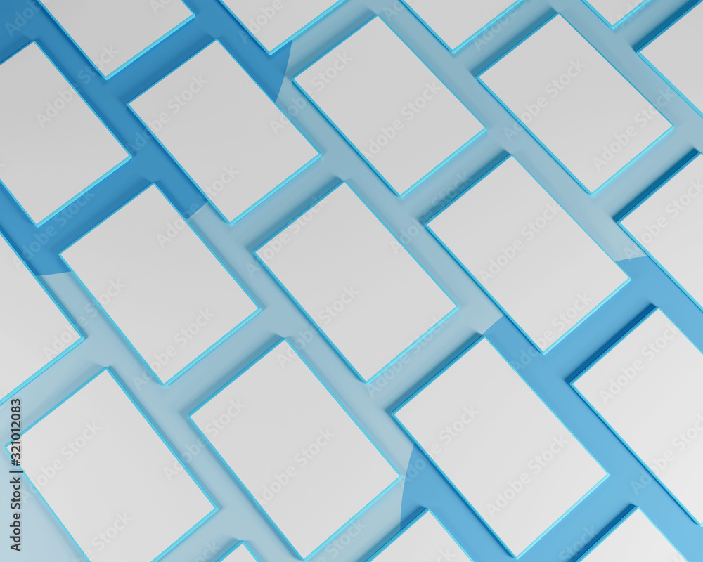 blue business mockup template for advertising, online ads, digital ...