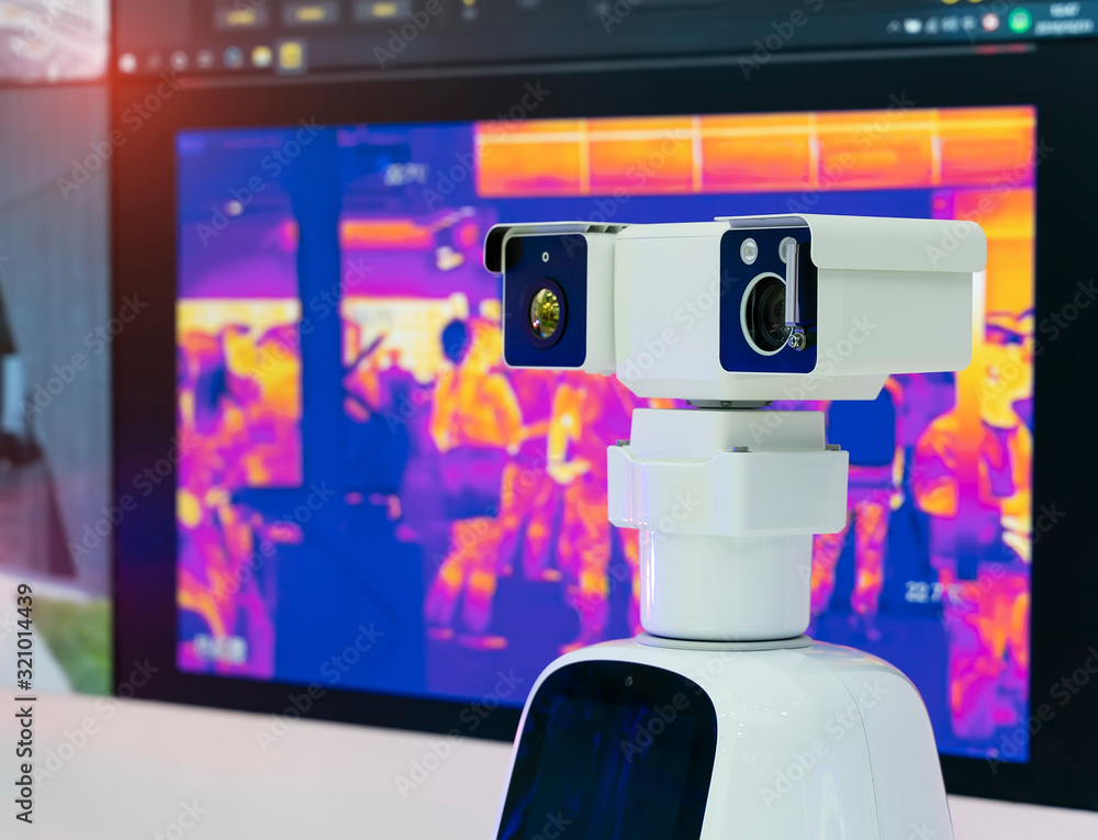 robot of cctv security surveillance camera in a server room Stock Photo ...