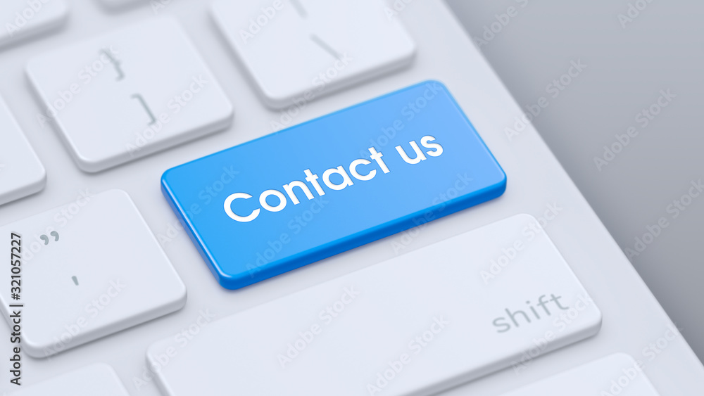 Blue Contact us Button Stock Illustration | Adobe Stock