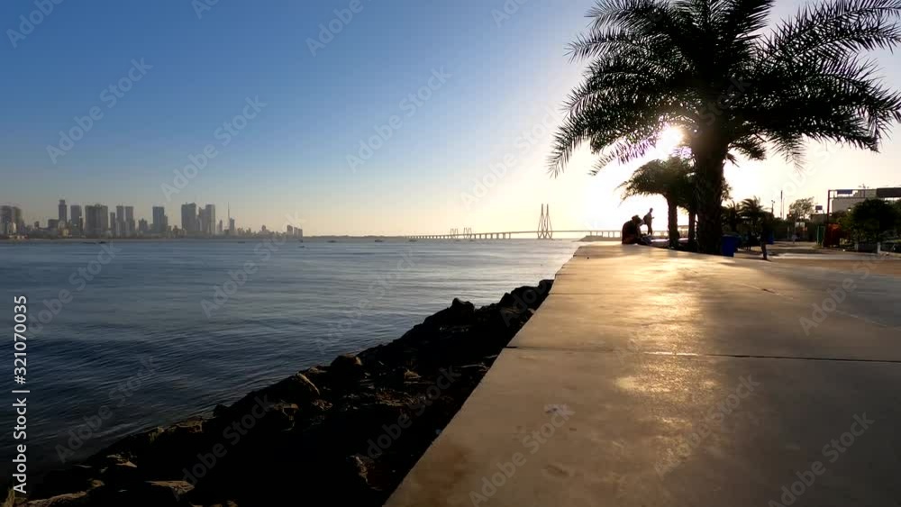 Wide angle Panoramic Timelapse of beautiful Mumbai city skyline and ...