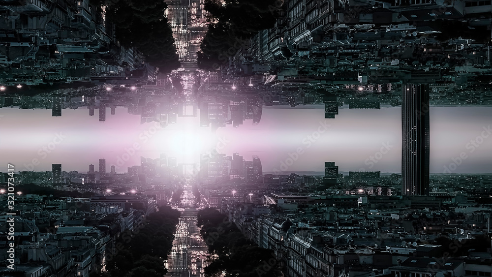 Parallel universe science theory Stock Illustration | Adobe Stock