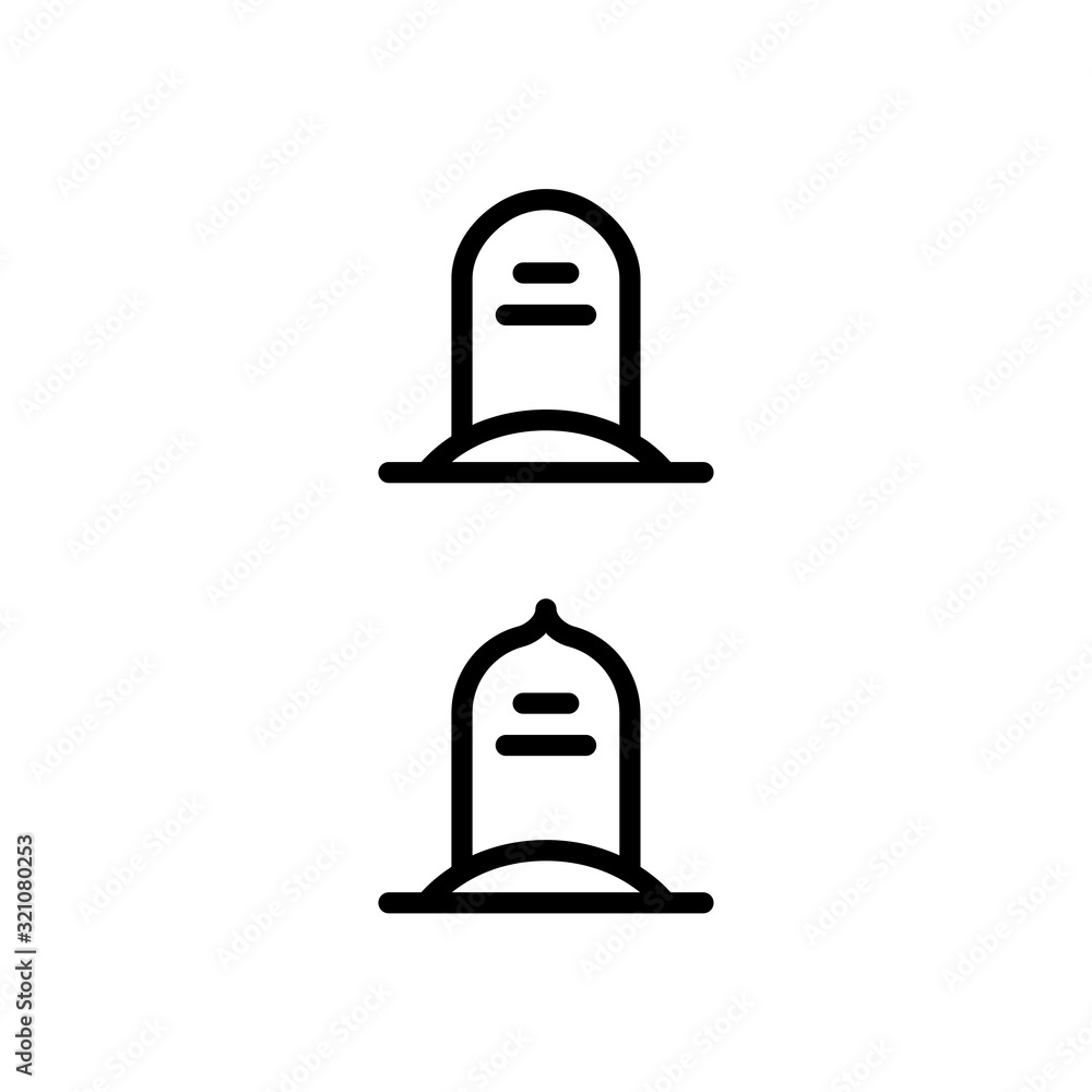 Graveyard Icon. Islamic & Ramadan Icon Set Vector Logo Symbol. Stock ...