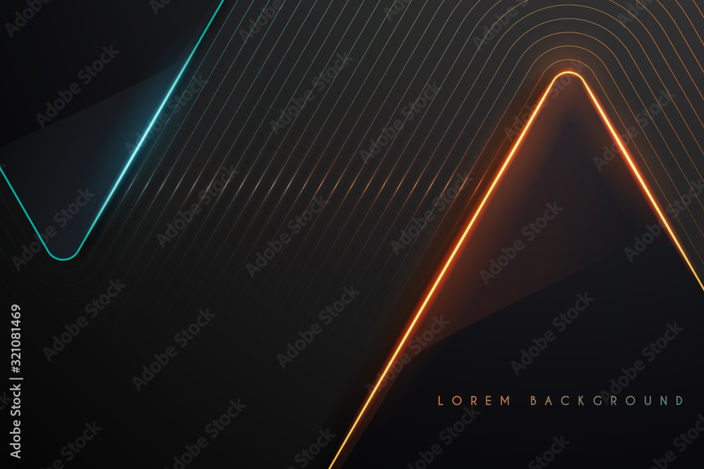 Abstract neon color light tiangle shape background Stock Vector | Adobe ... Abstract neon color light tiangle shape background Stock Vector | Adobe ...