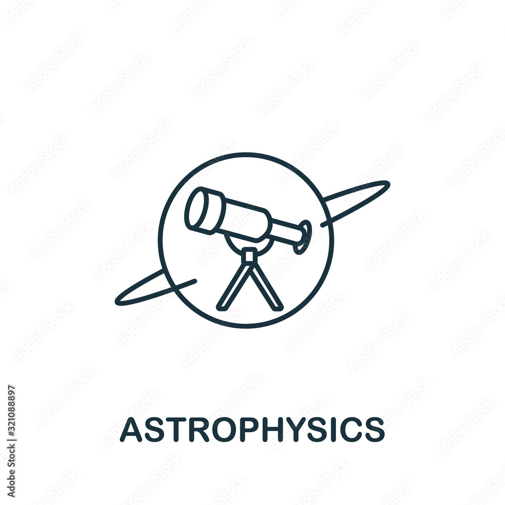 Astrophysics icon from science collection. Simple line element ...