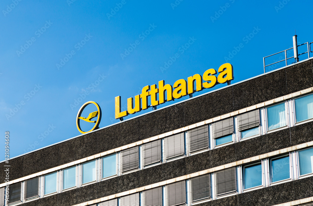 logo of the brand Lufthansa Stock Photo | Adobe Stock