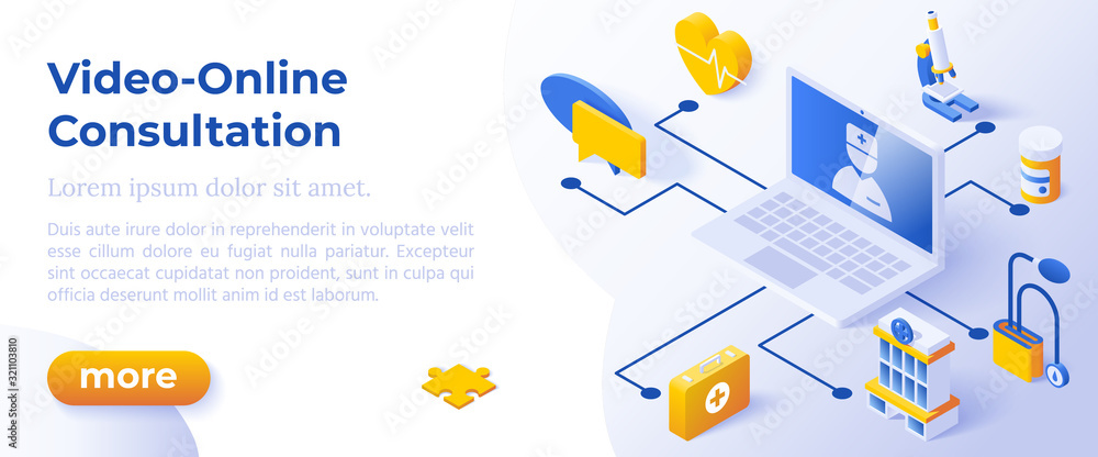 VIDEO ONLINE CONSULTATION - Isometric Design in Trendy Colors ...