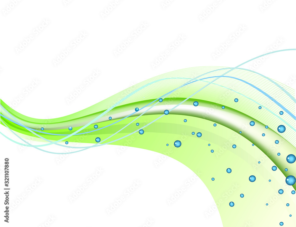 Abstract Decor Wave Vector Background Illustration Curve Line Art Design Stock Vector Adobe Stock