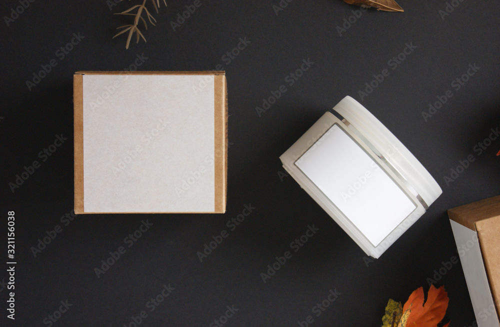 Mock up product on black background Stock Photo | Adobe Stock