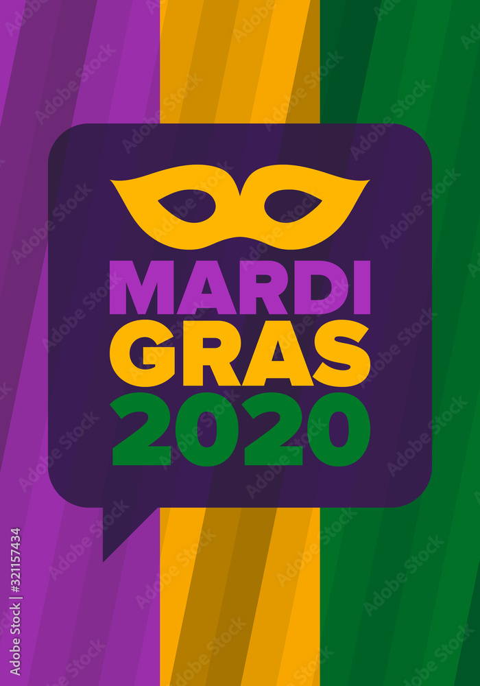 Mardi Gras Carnival in New Orleans. Fat Tuesday. Traditional holiday ...