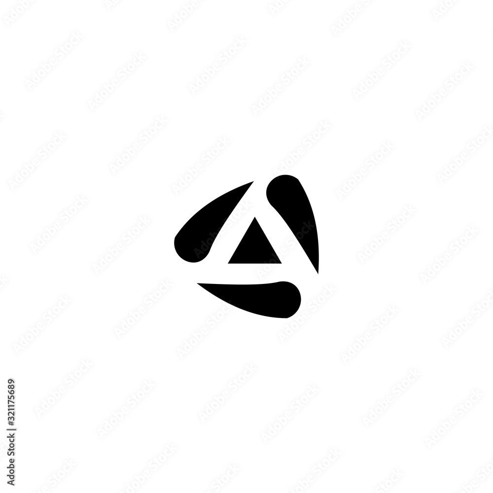 Triangle Unique Logo Design Vector Stock Vector | Adobe Stock
