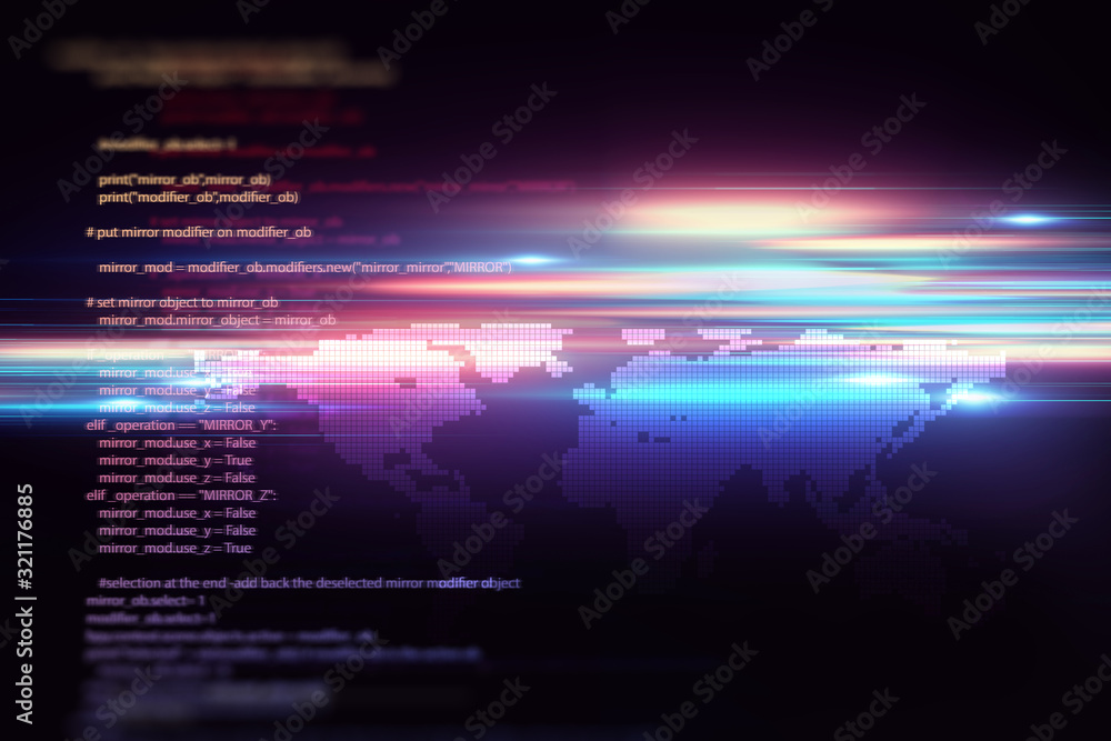 Light speed zoProgramming code abstract technology background of ...