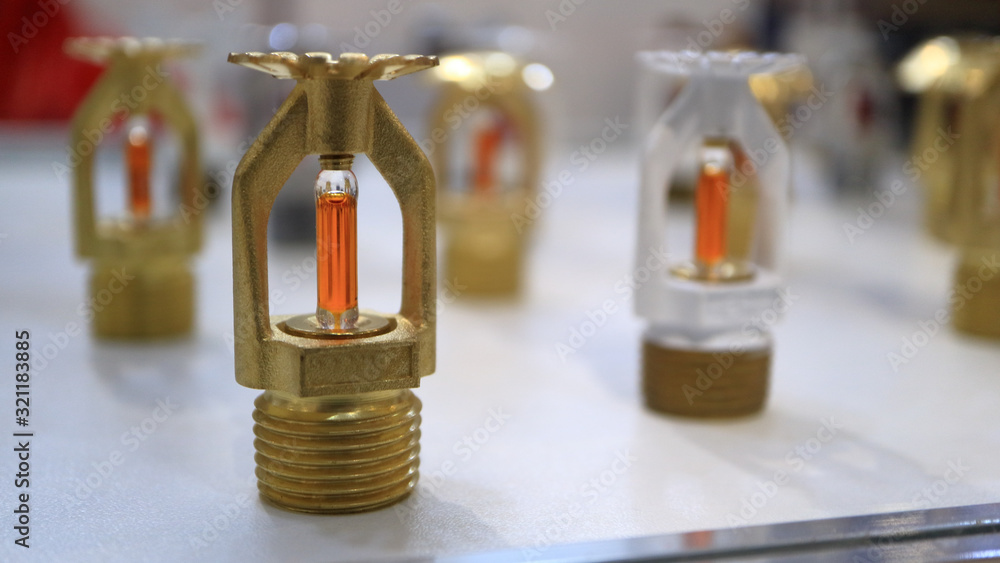 Automatic fire extinguishing system. Sprinkler. Stock Photo | Adobe Stock