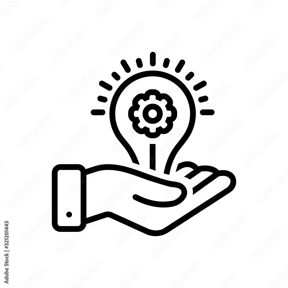 Black line icon for provider Stock Vector | Adobe Stock