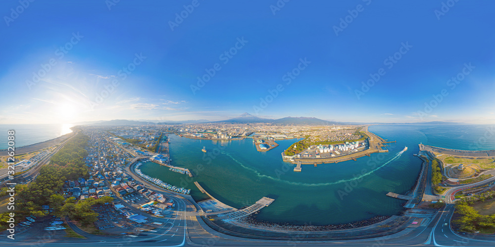360 panorama by 180 degrees angle seamless panorama of aerial view of ...