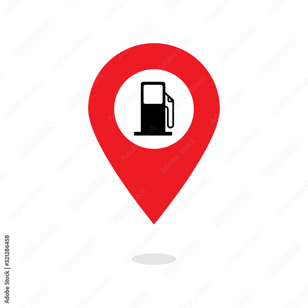 gas station sign map pointer Stock Vector | Adobe Stock