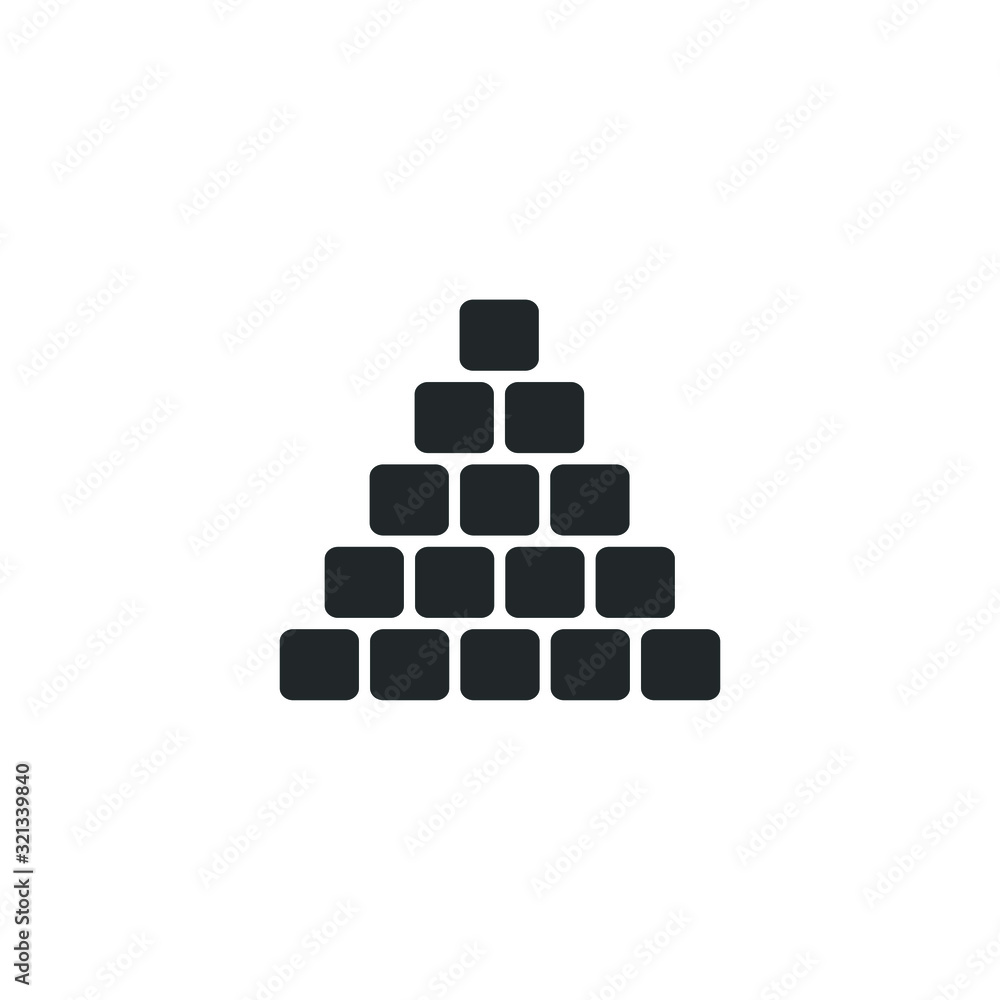 pyramid icon template color editable. pyramid symbol vector sign ...