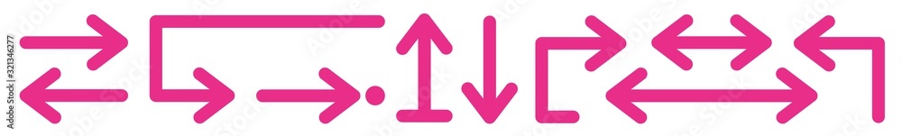 Arrow Icon Pink | Arrows | Infographic Illustration | Direction Symbol ...