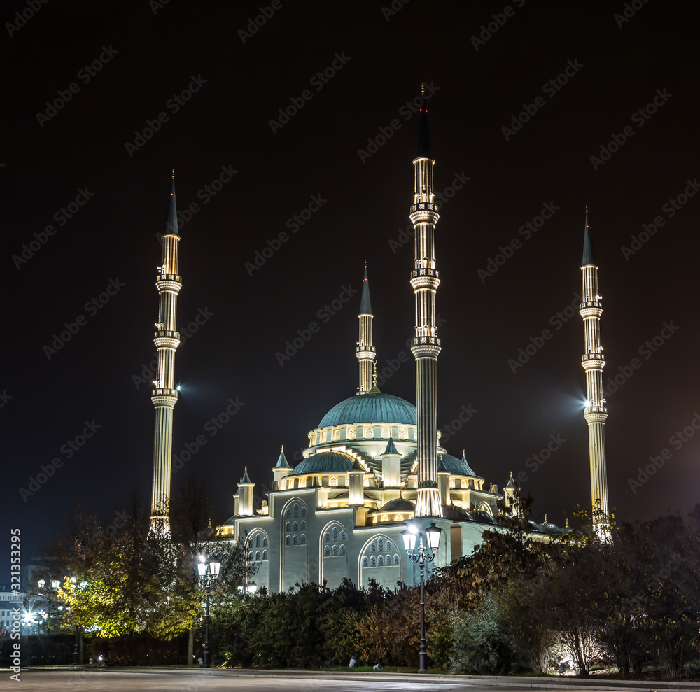 Akhmad Kadyrov Mosque (officially known as "The Heart of Chechnya") in ...