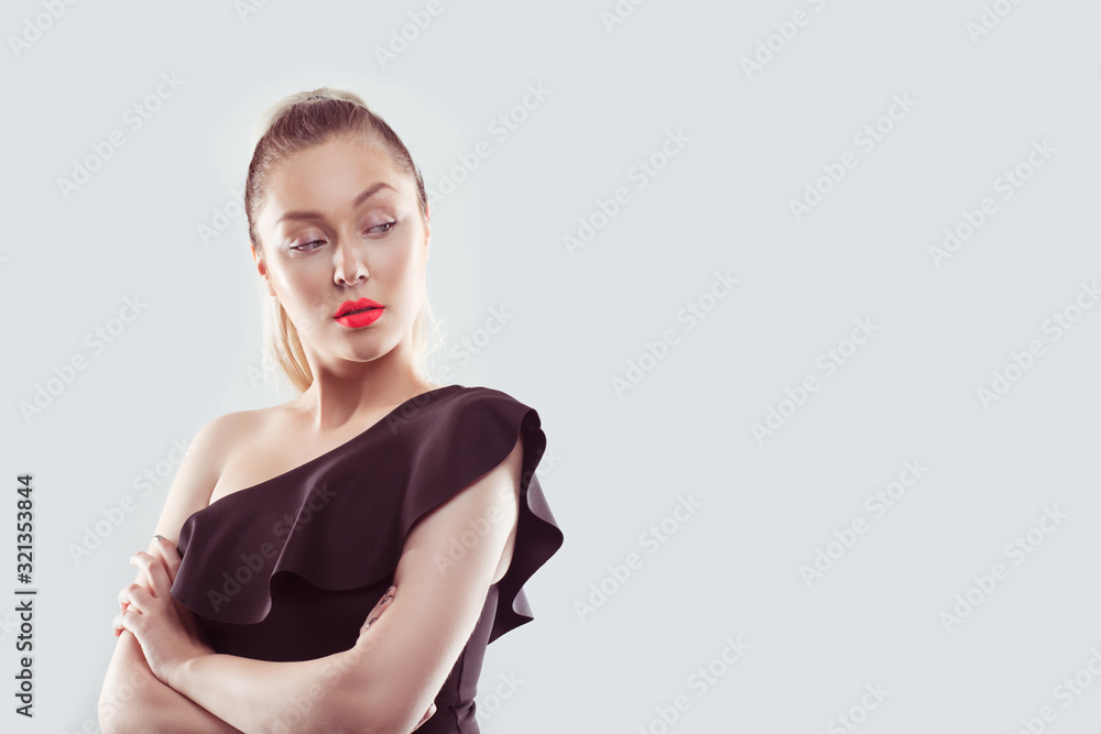 Jealousy. Closeup displeased pissed off angry young woman arms crossed ...