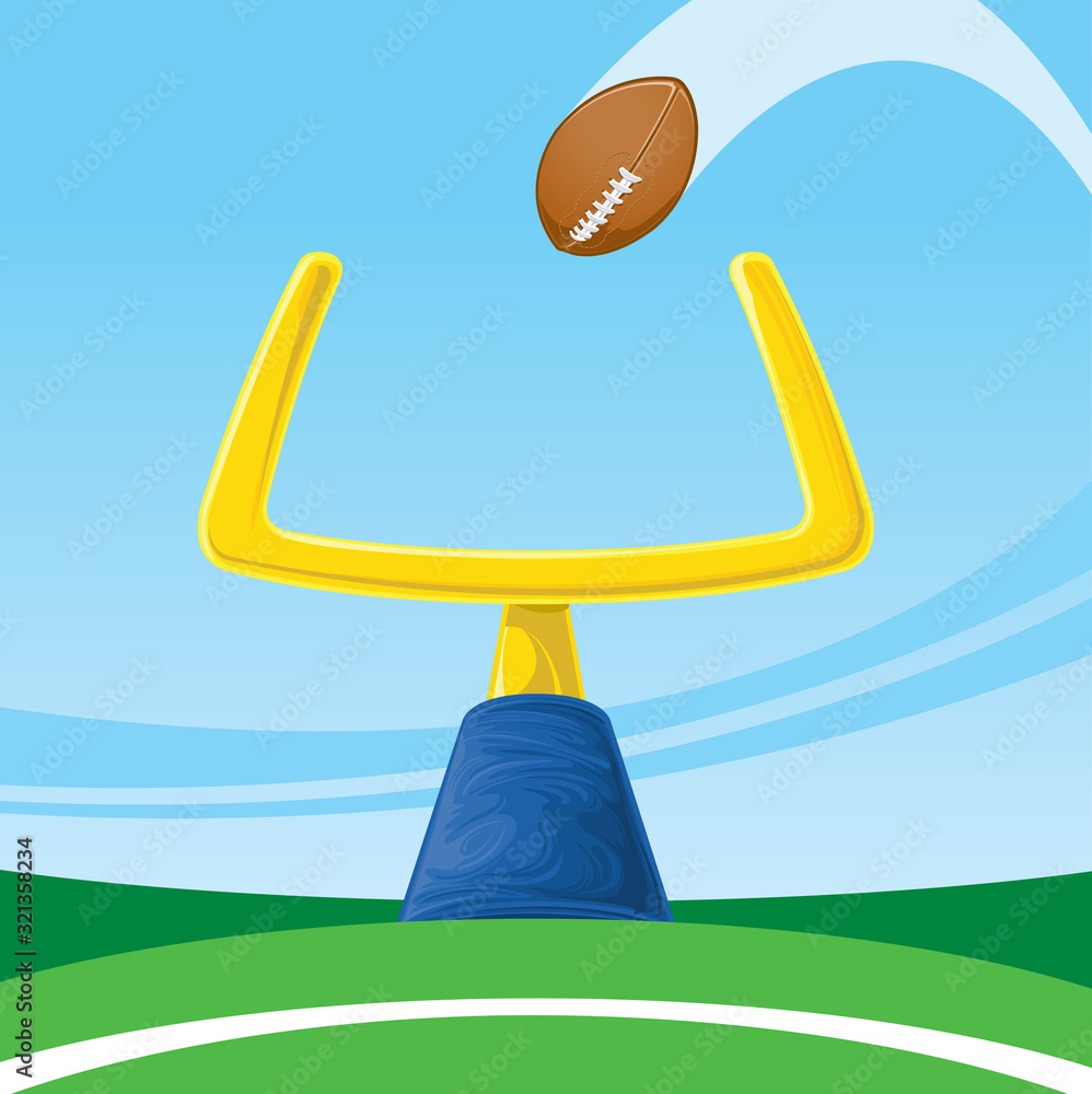 Football field goal Stock Vector | Adobe Stock