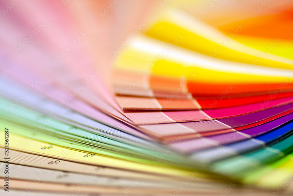 Color print of pantone statistics offset scale. Stock Photo | Adobe Stock