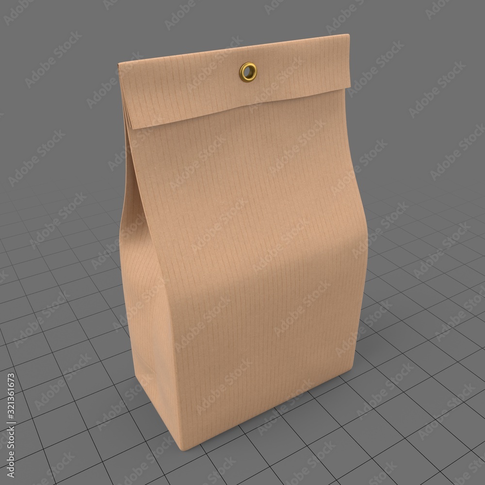 Craft paper package 5 Stock 3D asset | Adobe Stock