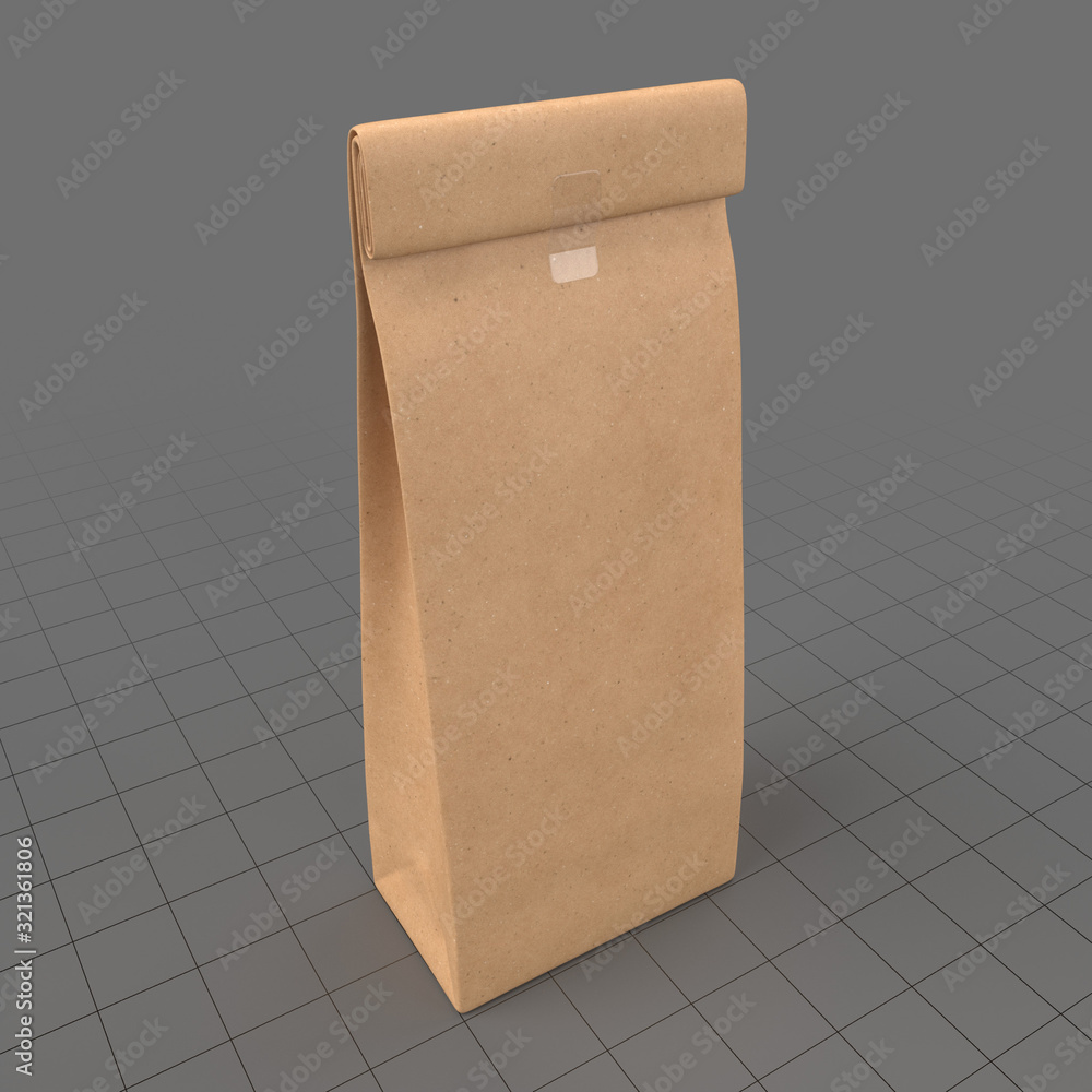Craft paper package 2 Stock 3D asset | Adobe Stock