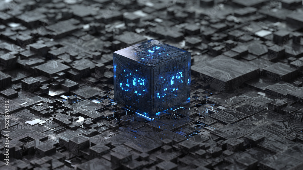 Central Computer Processors CPU concept. 3d rendering,conceptual image ...