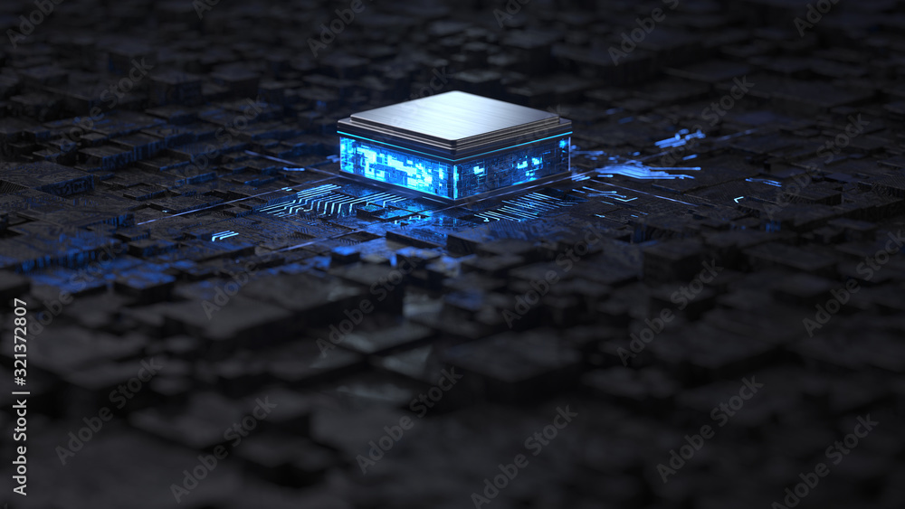 Central Computer Processors CPU concept. 3d rendering,conceptual image ...