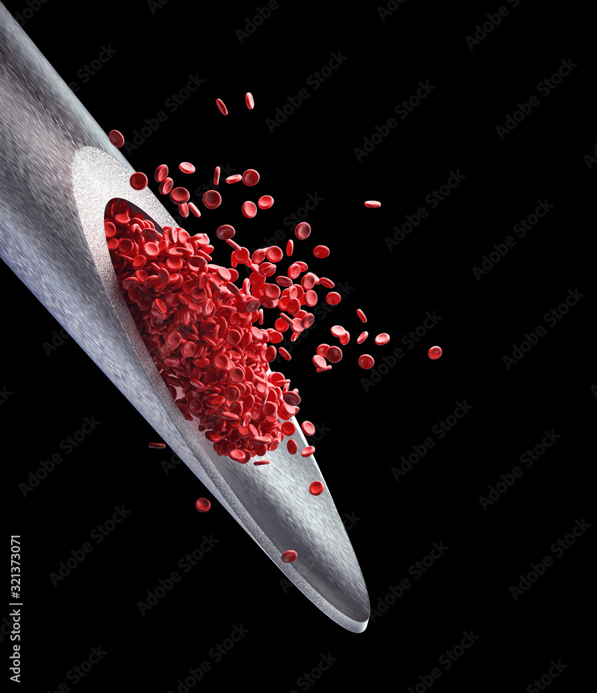 Injection Red Blood Cells With Clipping Path Stock Illustration | Adobe ...