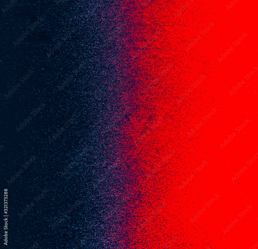 Square graduated background material with grainy blue and red color ...