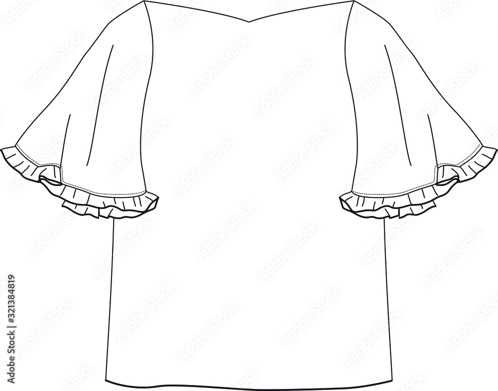 Vector illustration of women's blouse Stock Vector | Adobe Stock