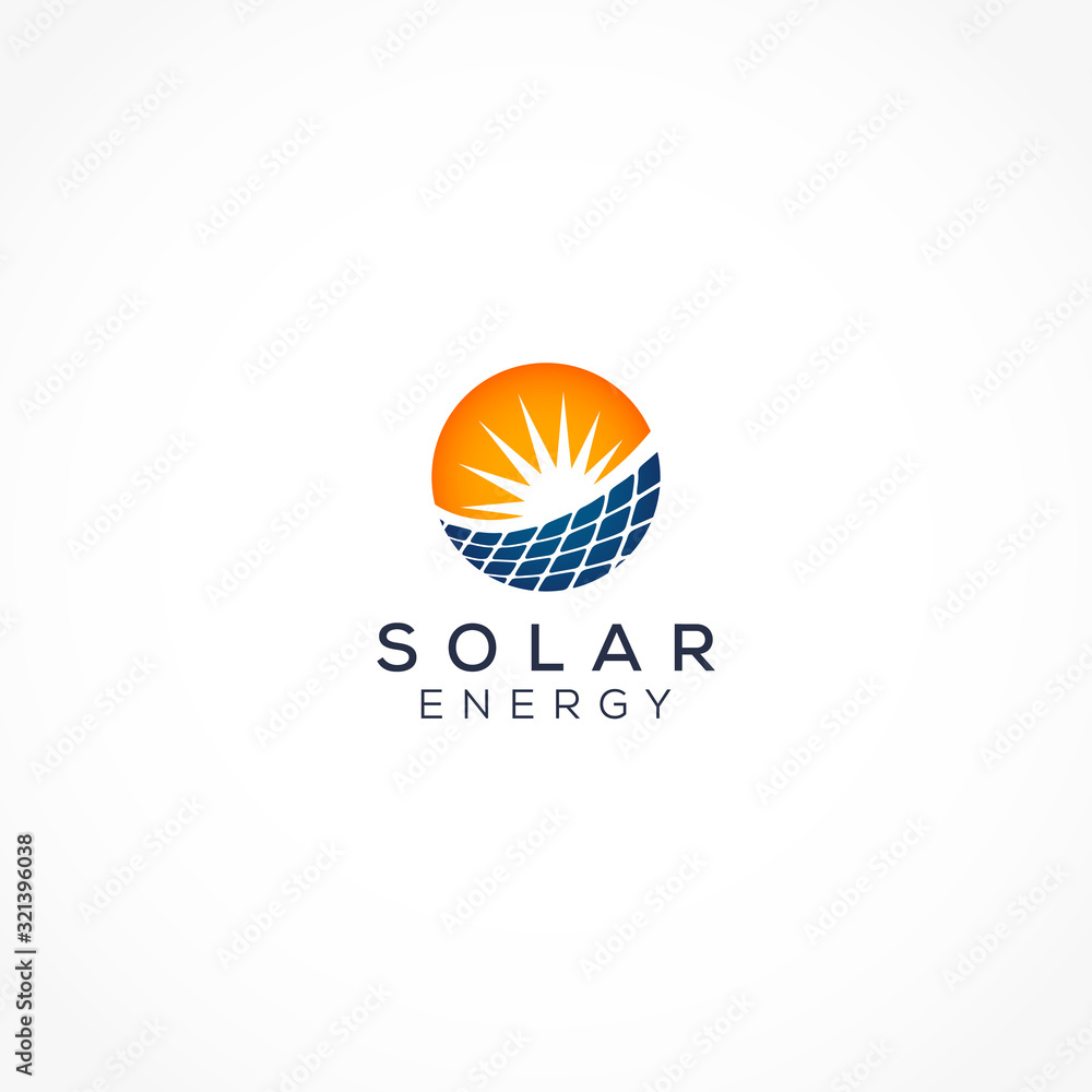 solar panel abstract logo icon Stock Vector | Adobe Stock