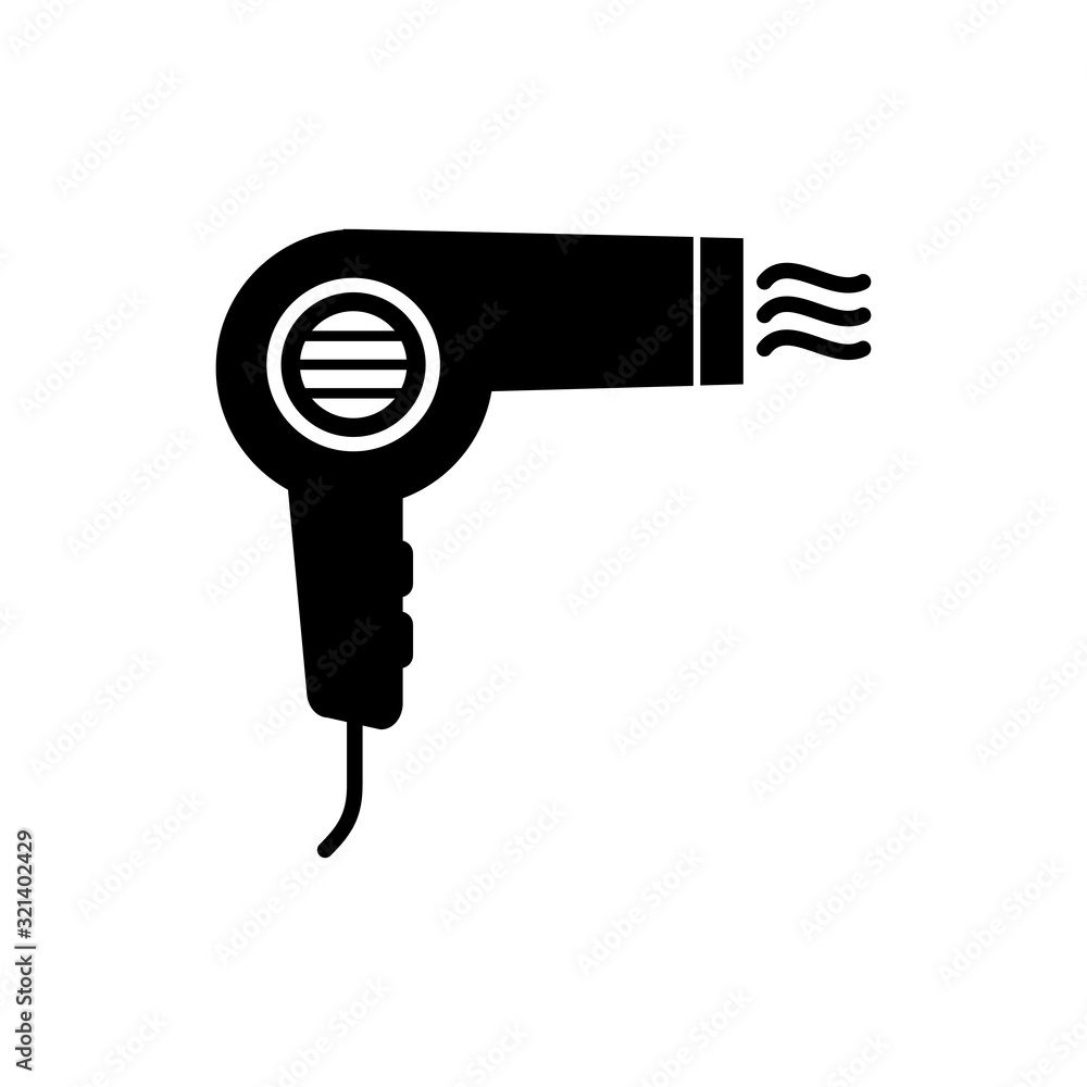 hair dryer icon vector design logo template EPS 10 Stock Vector | Adobe ...