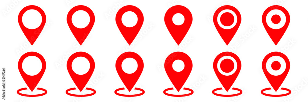 Red maps pin. Location map icon. Location pin. Pin icon vector. Stock ...