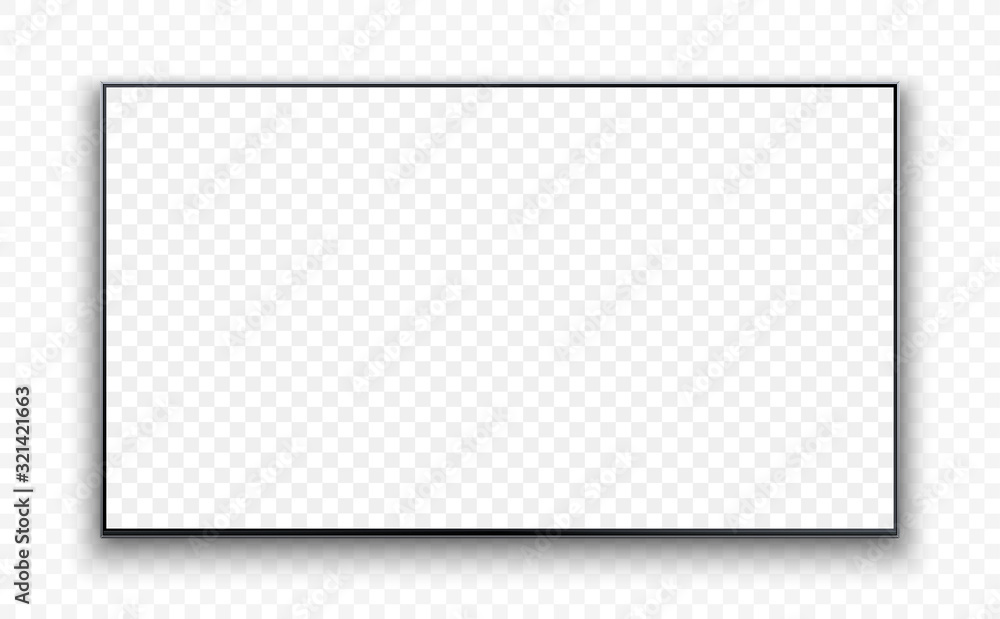 Mockup Realistic frameless television screen with blank screen for your ...