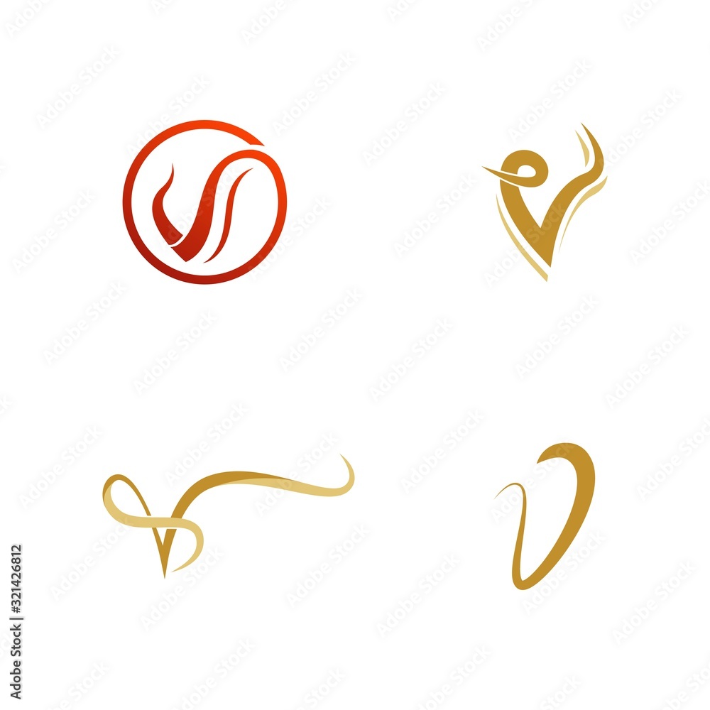 V Letter icon Template vector Stock Vector | Adobe Stock