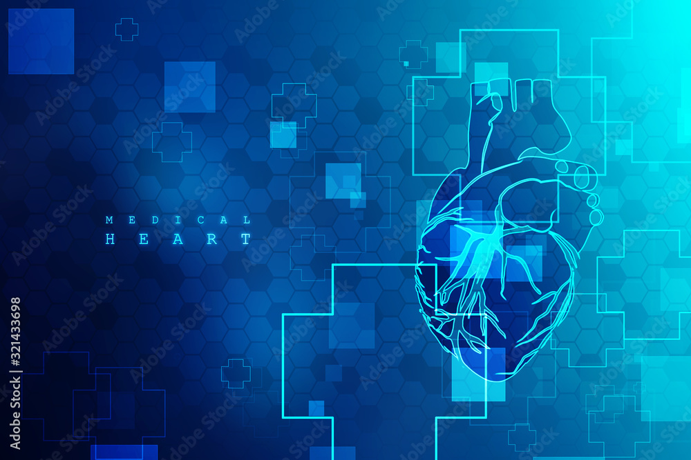 2d illustration Anatomy of Human Heart Stock Illustration | Adobe Stock