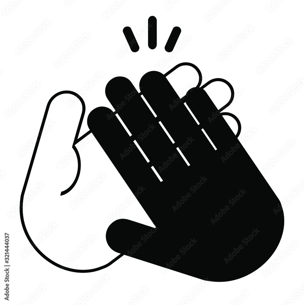 applause icon on white background Stock Vector | Adobe Stock
