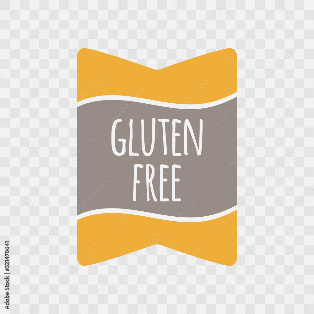 Gluten Free sticker. Vector sign isolated on transparent background ...