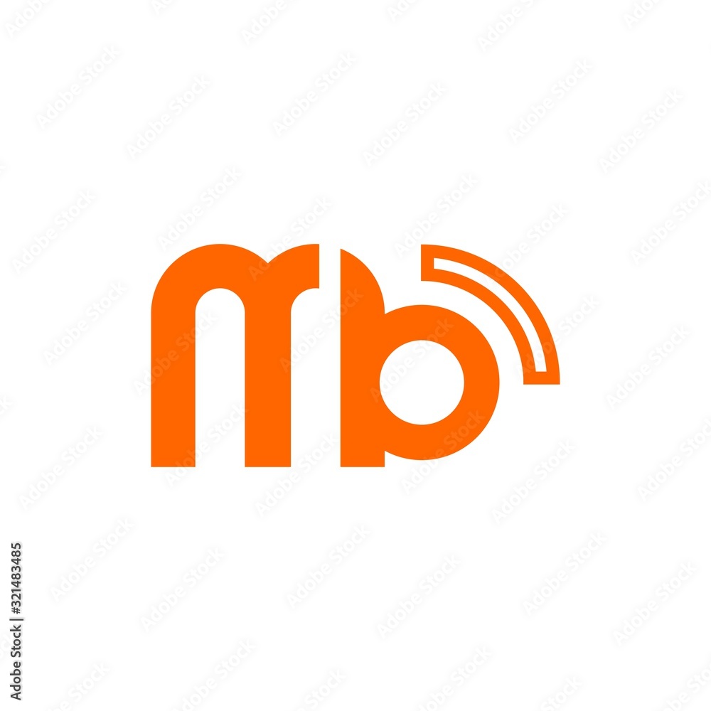 abstract initial letter M B logo design template Stock Vector | Adobe Stock