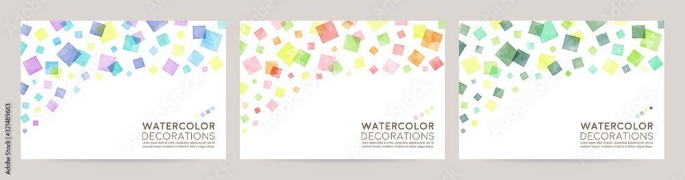 watercolor vector colorful background for card Stock Vector | Adobe Stock