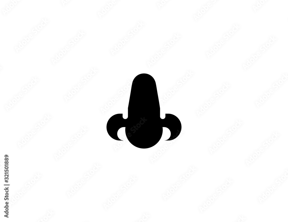 Nose vector flat icon. Isolated human nose, face emoji illustration ...