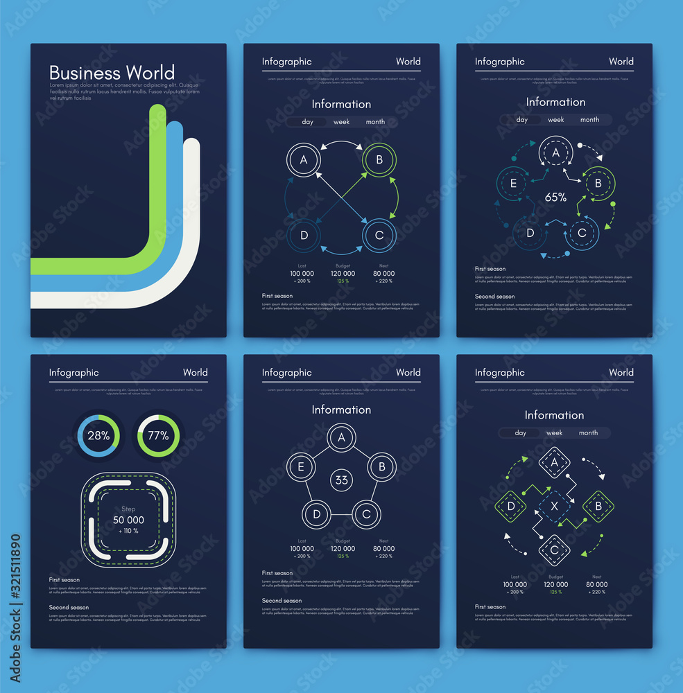 Modern infographic vector elements for business brochures. Use in ...