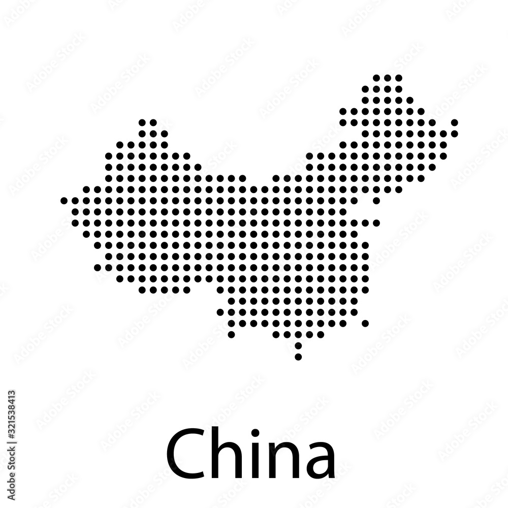 Chinese map dot,vector eps10 Stock Vector | Adobe Stock