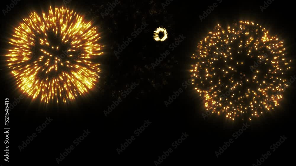 Pack Of Beautiful Fireworks Explosion/ 4k animation of a fireworks ...