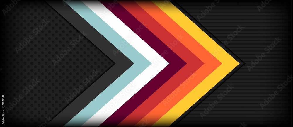 Abstract arrow retro background with colorful stripes Stock Vector ...