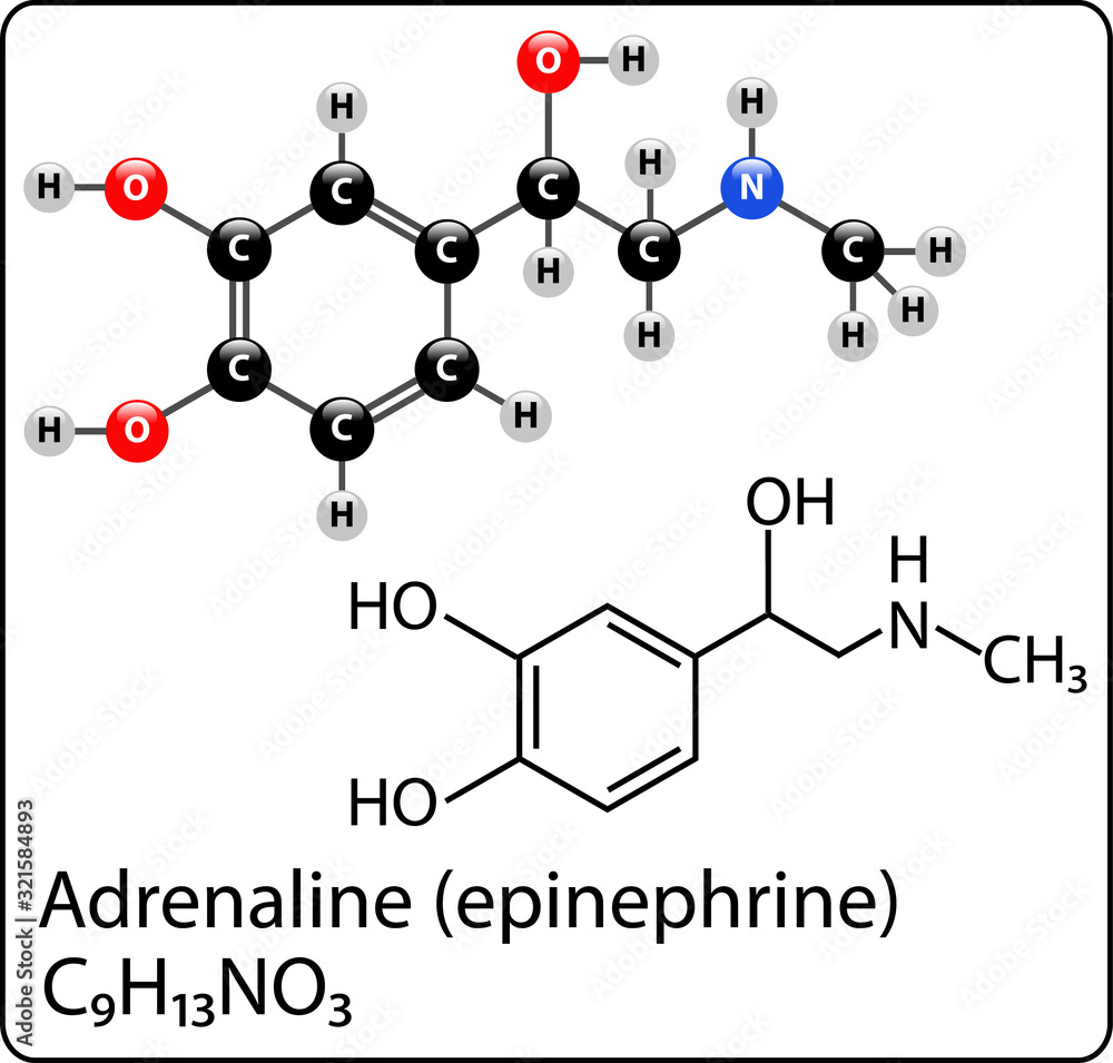 Adrenaline Molecule Structure