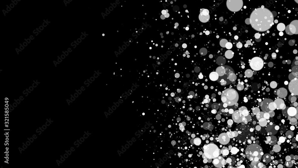 abstract light bokeh overlay on black background. overlay particles ...