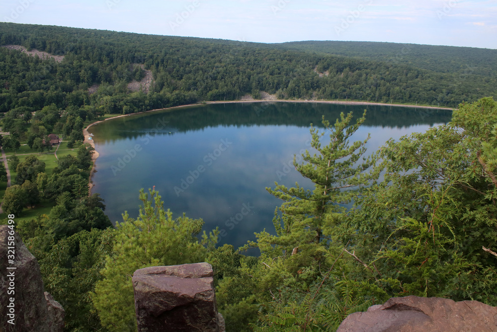 Beautiful Wisconsin summer nature background. Areal view on the South ...